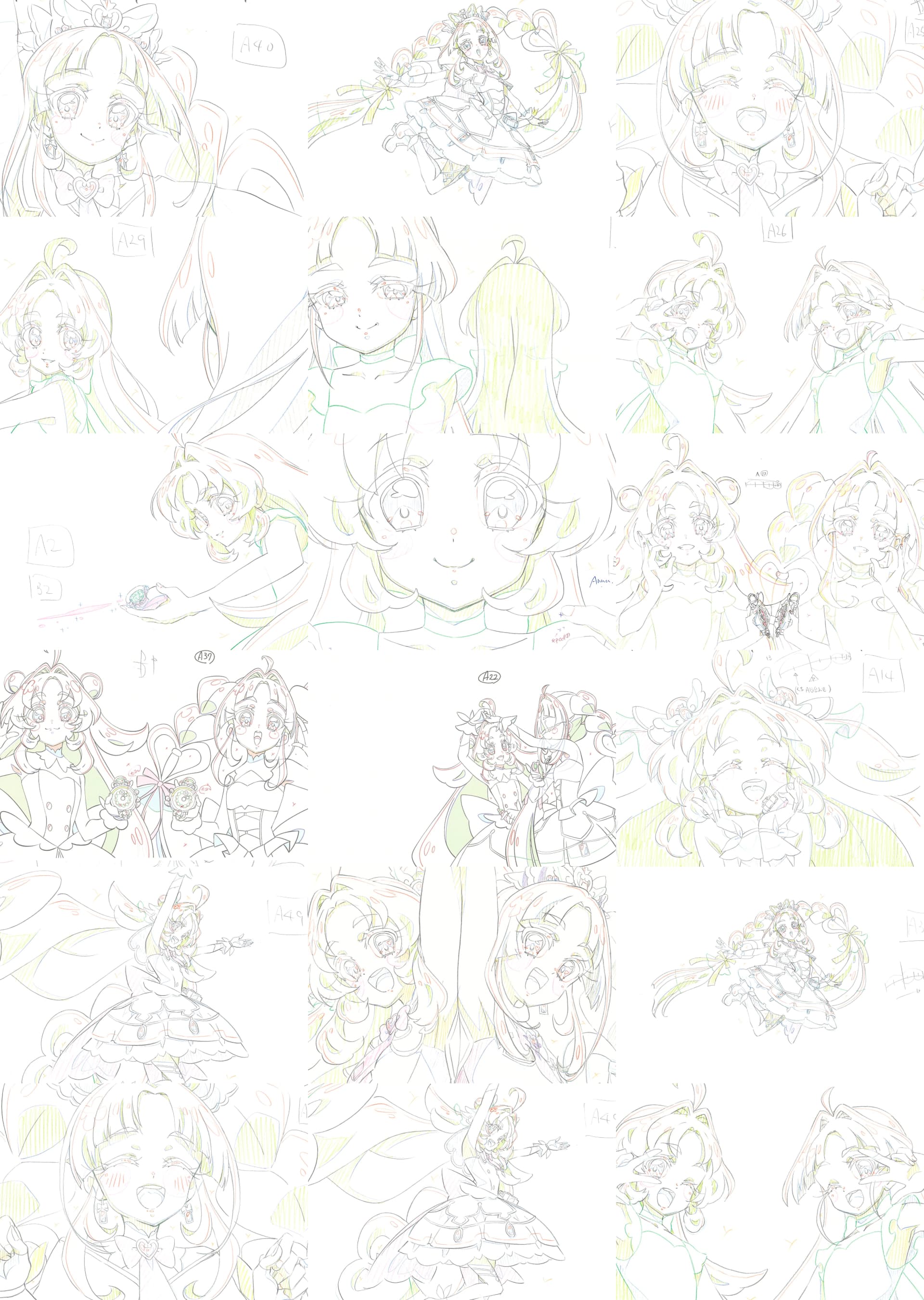 kosuke yoshida kimi to idol precure♪ precure genga production materials | #281097 | sakugabooru